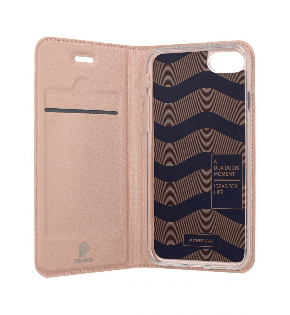 Obal na mobil iPhone SE 2020 Dux Ducis knížkový růžový pouzdro ...