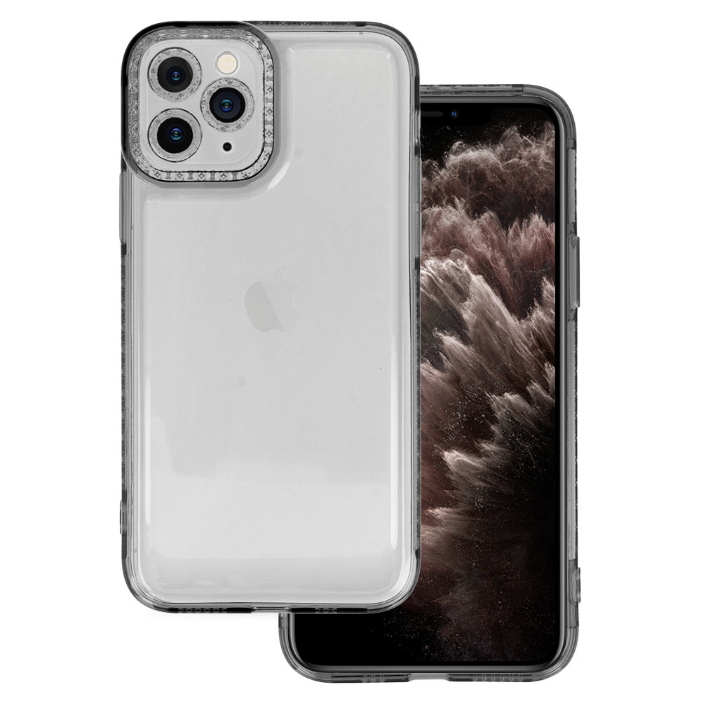 Pouzdro Crystal Diamond 2mm pro Iphone 11 Pro Max Transparent black ...