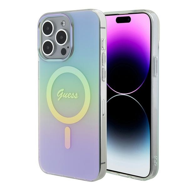Originální pouzdro GUESS IML Iridescent Magsafe hardcase GUHMP15XHITSQ ...