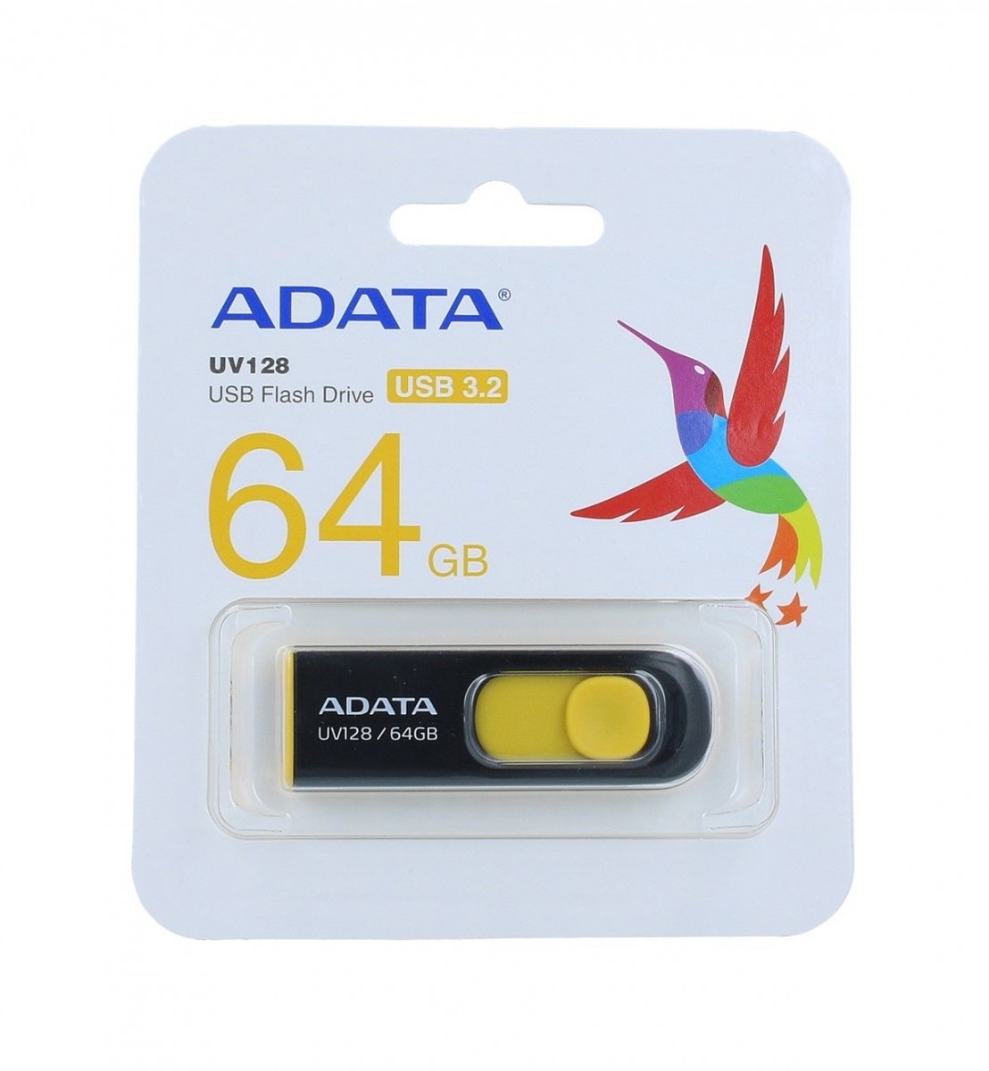 Flash disk ADATA UV128 64GB žlutý | ProMobily.cz