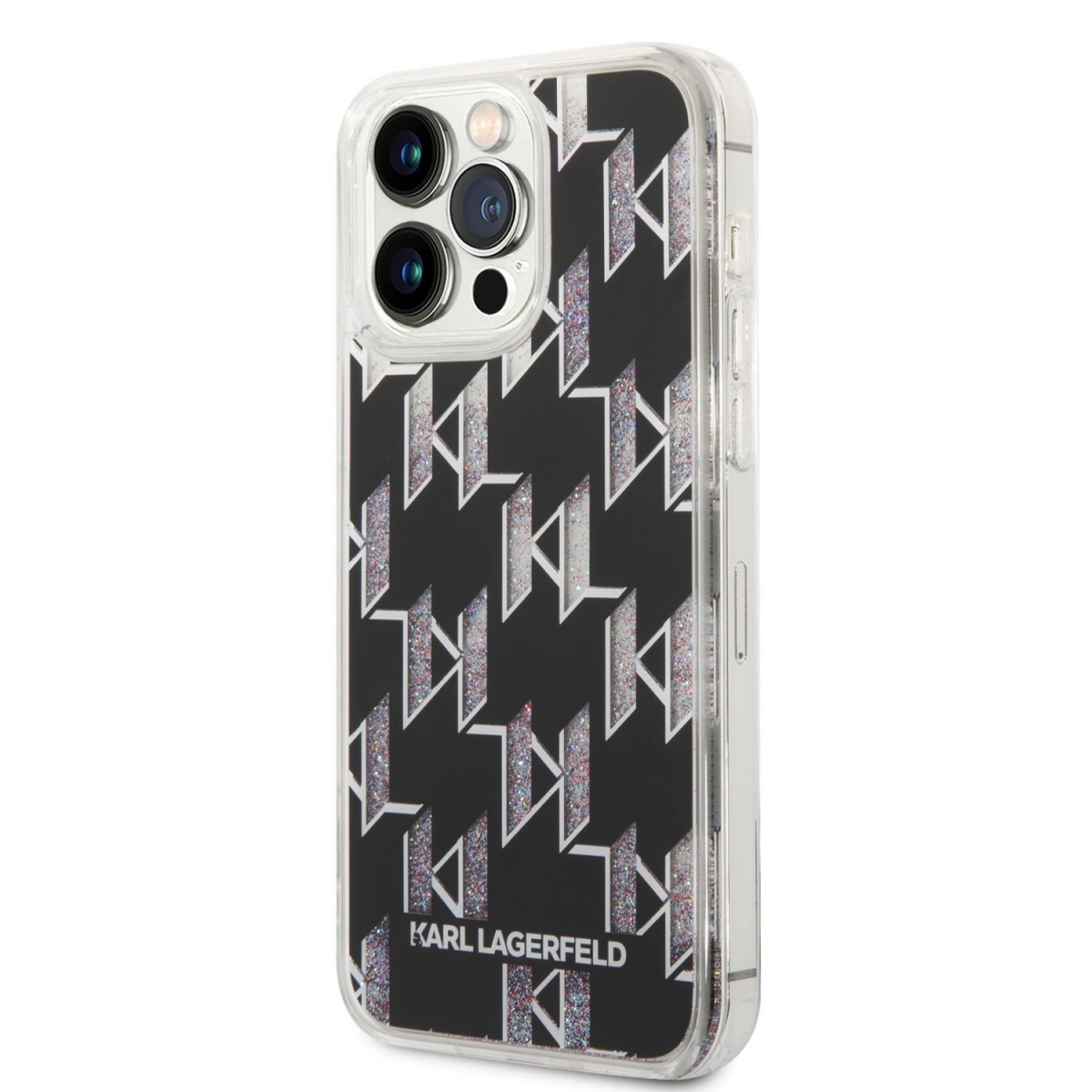 Karl Lagerfeld Monogram Liquid Glitter Zadní Kryt pro iPhone 14 Pro Max ...