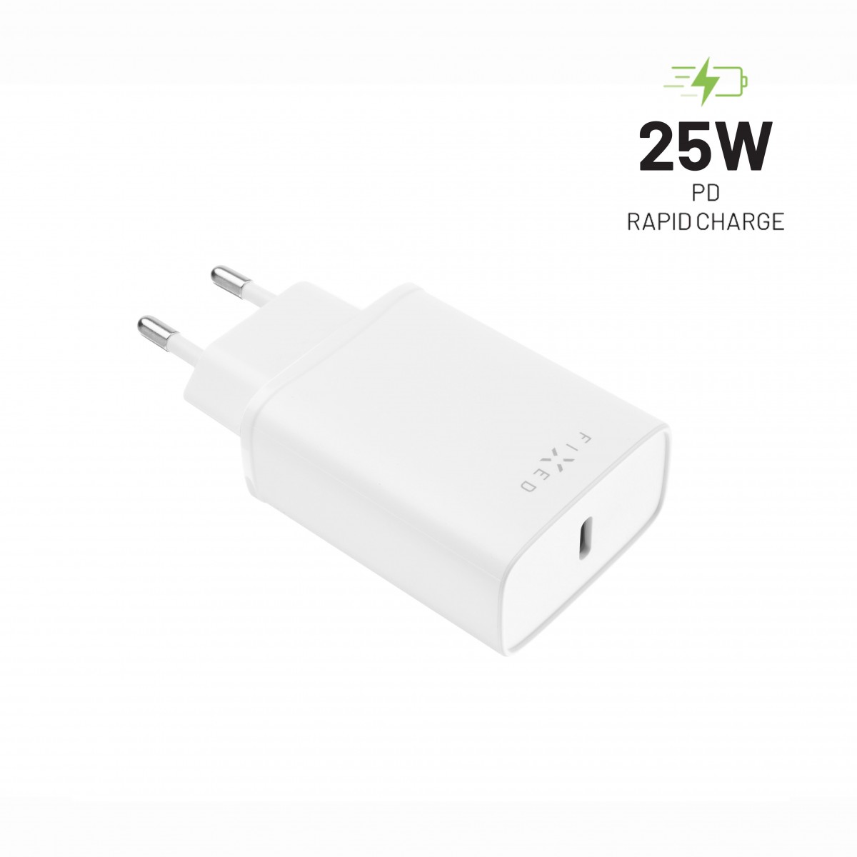 Síťová Nabíječka Fixed S Usb C Výstupem A Podporou Pd 25w Bílá