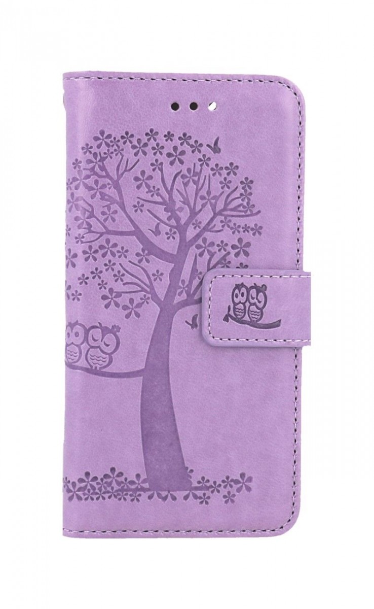 Obal pouzdro iPhone SE 2022 Světle fialový strom sovičky 75005 ...
