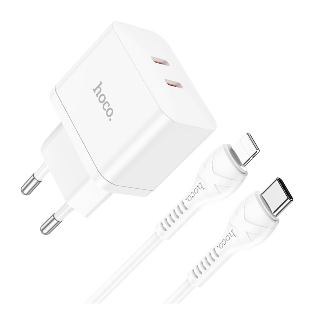 Rychlonabíječka HOCO N29 pro iPhone včetně Lightning kabelu 35W bílá ...